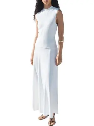 Mango Sleeveless Maxi Dress - White