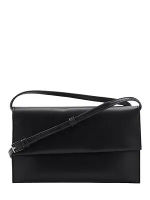 Mango Faux Leather Crossbody Bag - Black