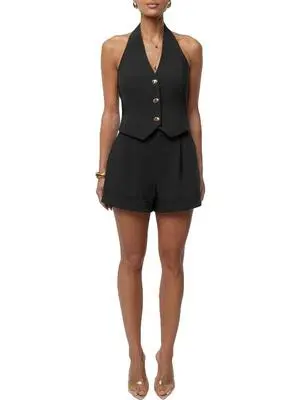 JLUXLABEL Luxe Halter Vest - Black