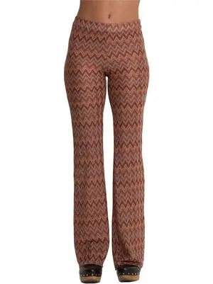 GOTTEX BEACH LIFE High Waist Flare Beach Pants - Multi-brown