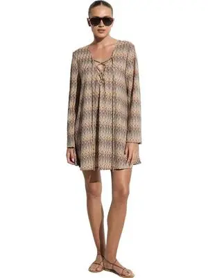 GOTTEX BEACH LIFE Desert Mirage Verni Mini Beach Dress - Multi-green