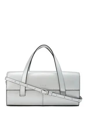 BEHNO Mini Michelle Nappa Leather Crossbody Bag - Silver