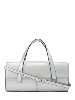 BEHNO Mini Michelle Nappa Leather Crossbody Bag - Silver