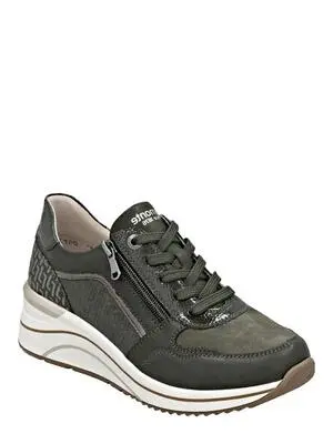 REMONTE Eleni Wedge Sneakers - Forest/alloy/moor/fo