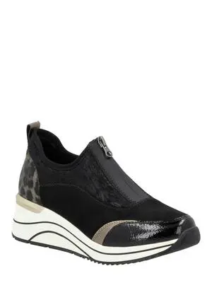 REMONTE Eleni Wedge Sneakers - Black/schwarz/bronze