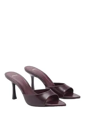 Mango Pointed Toe Slide Sandal - Burgundy