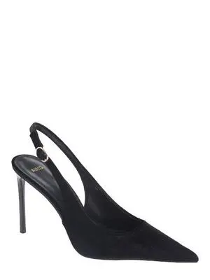 Mango Pointed Toe Slingback Pumps - Black