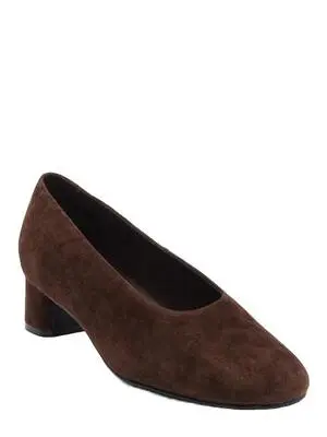 Jeffrey Campbell Suede Pumps With Block Heel - Brown Suede