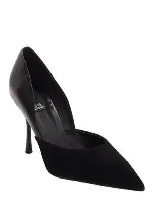 Jeffrey Campbell Volturi Suede Pumps - Black Suede Combo