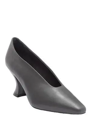 Jeffrey Campbell Hints Leather Pumps - Grey