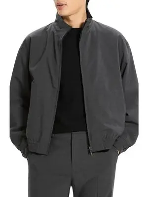 Theory Motion Wool-blend Reversible Jacket - Charcoal Melange