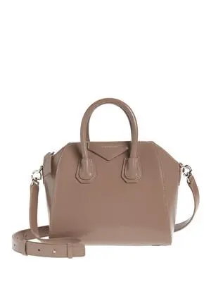 Givenchy Mini Antigona Leather Satchel - Taupe
