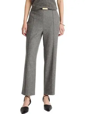 Vince Wool Blend Crop Pants - Medium Heather Grey