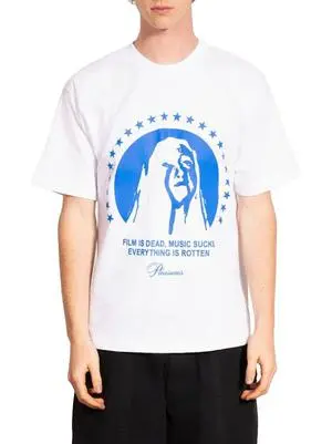 PLEASURES Critic Cotton Graphic T-shirt - White