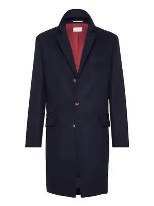 Brunello Cucinelli Handcrafted Coat - Navy Blue
