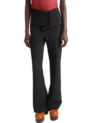 EMILY DAWN LONG Blake Fold Over Pants - Black