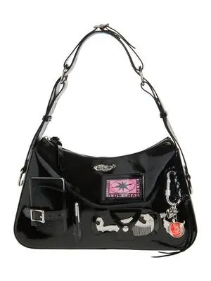 CHOPOVA LOWENA Sofia Patent Leather Handbag - Black