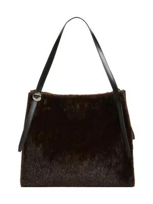 Coperni Belt Faux Fur Tote - Brown Brown