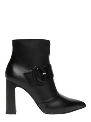 NEROGIARDINI Leather Buckle Booties