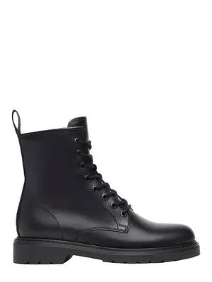 NEROGIARDINI Faux-fur Lined Combat Boots - Black