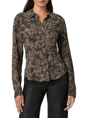 Paige Floral Lace Shirt - Black Multi