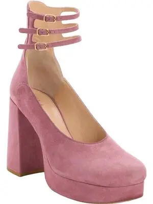Chloé Ankle Strap Platform Pumps Faded Rose