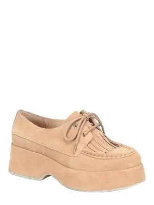 Kork-Ease® Penelope Platform Derby - Natural Suede