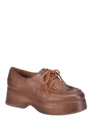 Kork-Ease® Penelope Platform Derby - Tan Leather