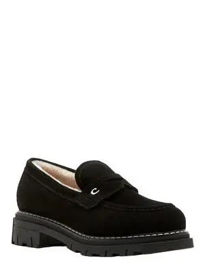 La Canadienne City Dry Penny Loafer - Black Suede