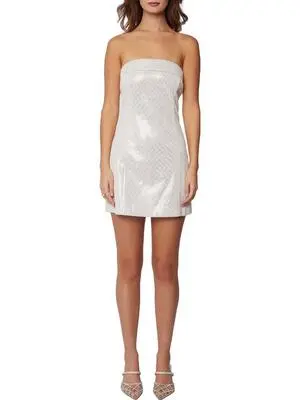 LOST + WANDER Celestina Sparkle Strapless Minidress