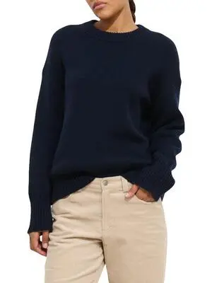 ALEX MILL Nottinghill Merino Wool-blend Sweater - Navy