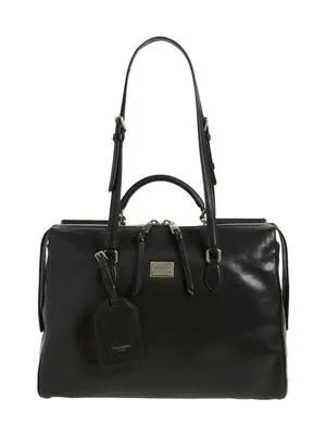 Dolce & Gabbana Large Leather Satchel - 80999 Nero