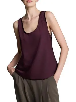 KENNETH COLE Scoop Neck Tank - Dark Aubergine