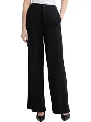Rag & Bone Sofie High-waist Wide-leg Ponte Pants - Black