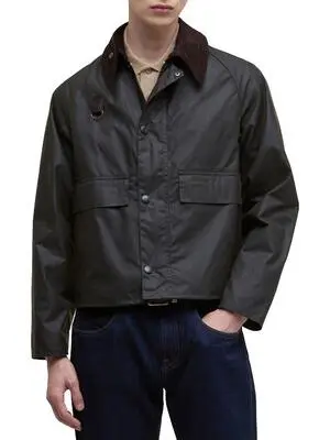 Barbour Spey Waxed Cotton Jacket - Olive