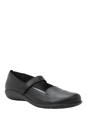 Naot Purini Mary Jane Flat - Black Jet Leather