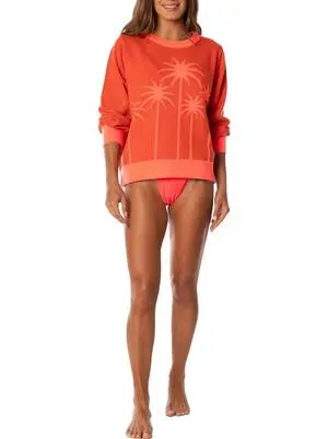 MAAJI Palm View Crewneck Sweatshirt - Bright Red