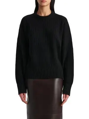 Khaite Lennox Oversize Cashmere Sweater - Black