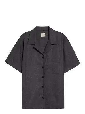 Khaite Riordan Wool Shirt - Storm