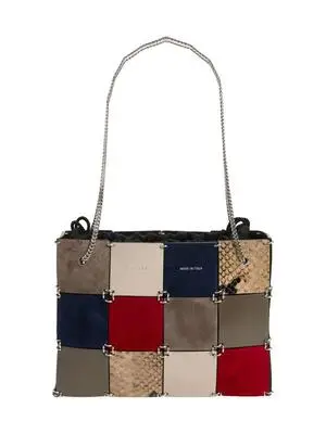 Khaite Mini Emma Patchwork Tote - Ruby Multi 695