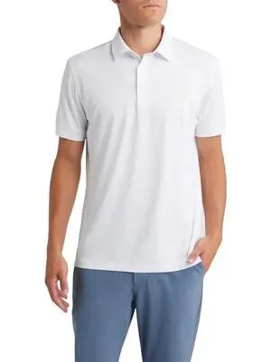 Mizzen+main Versa Trim Fit Performance Golf Polo - White Solid