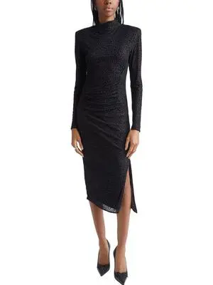 RAMY BROOK Eveline Flocked Dot Long Sleeve Dress