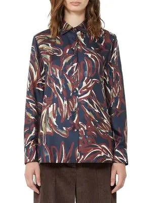 Max Mara Rive Printed Shirt - Ultramarine