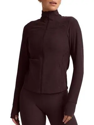 Beyond Yoga Space Dye Trails Active Jacket Dark Chocolate Heather