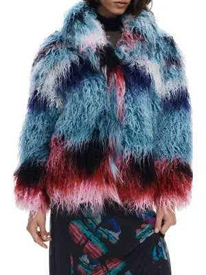 DESIGUAL Faux Fur Jacket