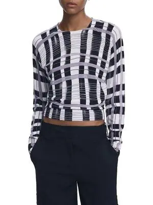 Desigual Striped Crewneck Pullover - Black