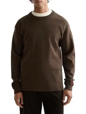 Scotch & Soda Double Face Wool & Cotton Sweater - Demitasse
