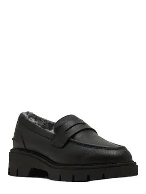 Blondo Kimora Waterproof Platform Loafer - Black Leather