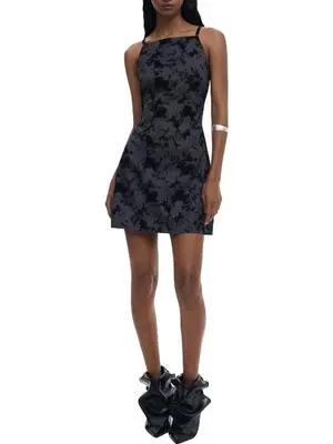 Desigual Print Minidress - Dark Gray