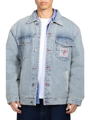 PLEASURES Park Insulated Denim Jacket - Indigo